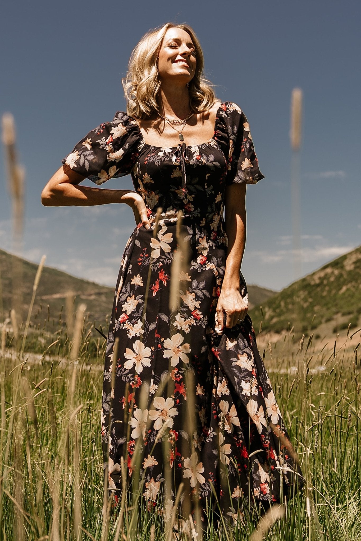 Raelynn Maxi Dress | Black Floral – Baltic Born