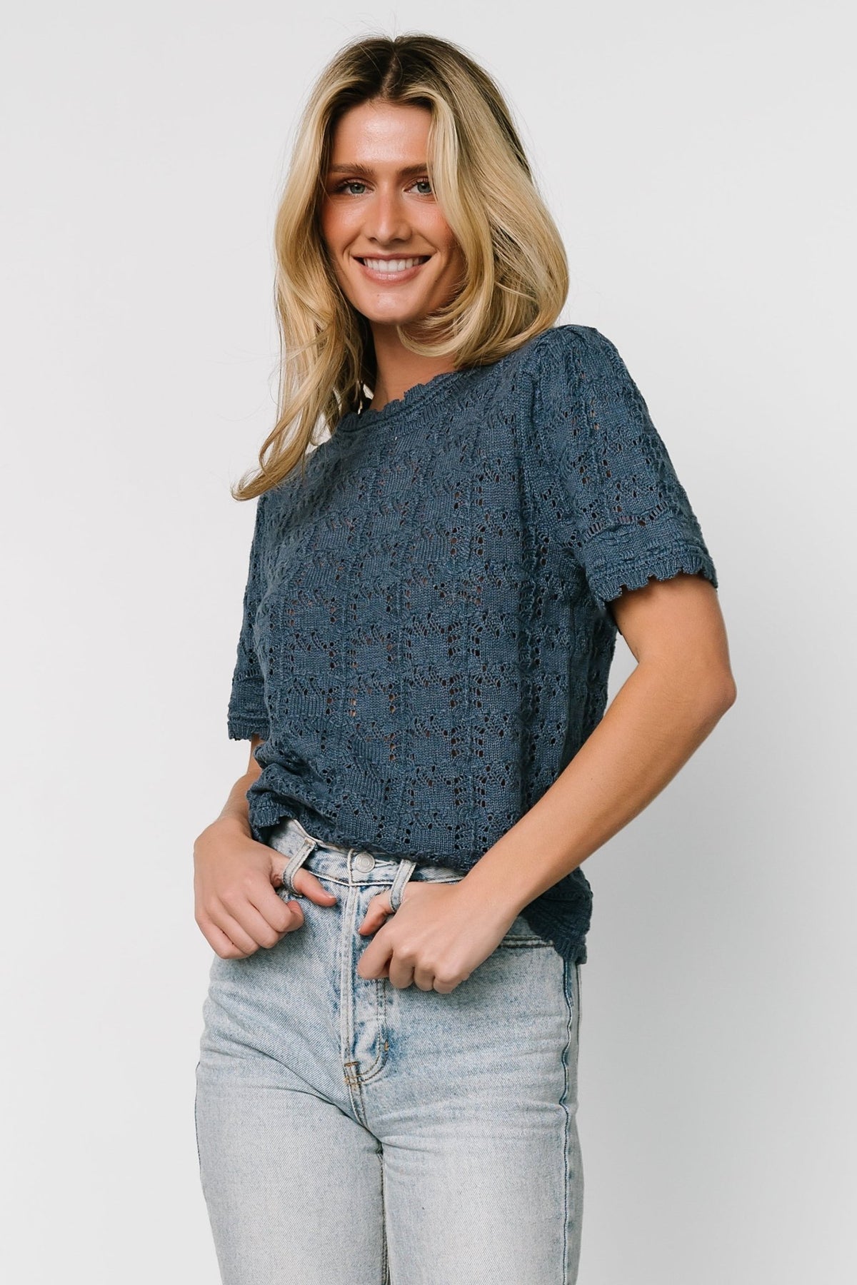 Serenity Knit Sweater Top | Slate | Baltic Born