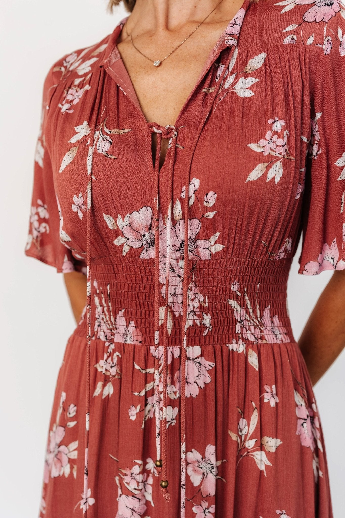 Spell Boho Midi Dress | Terracotta Floral – Baltic Born