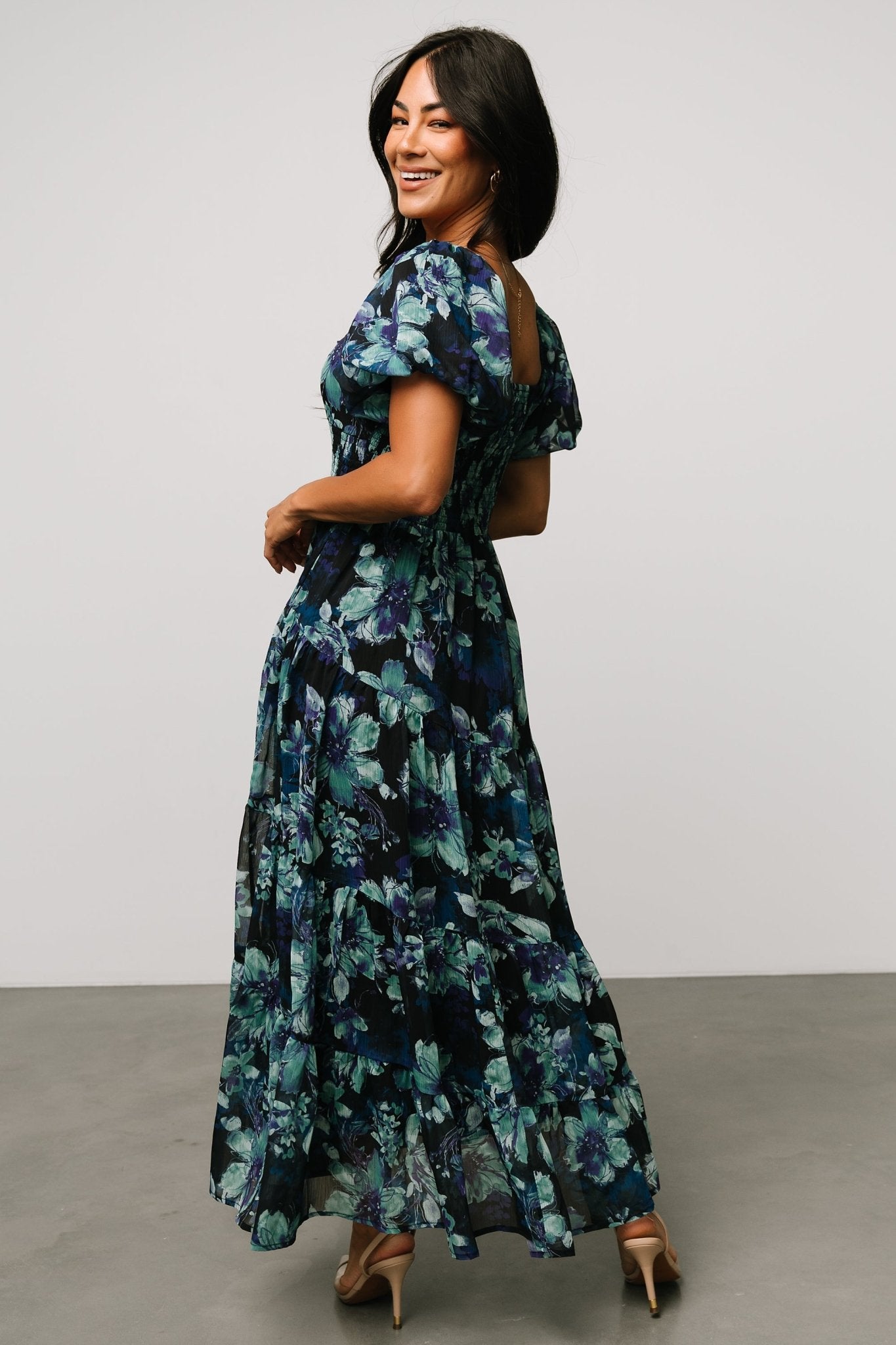 Suzy Maxi Dress | Black + Red Multi | Baltic Born
