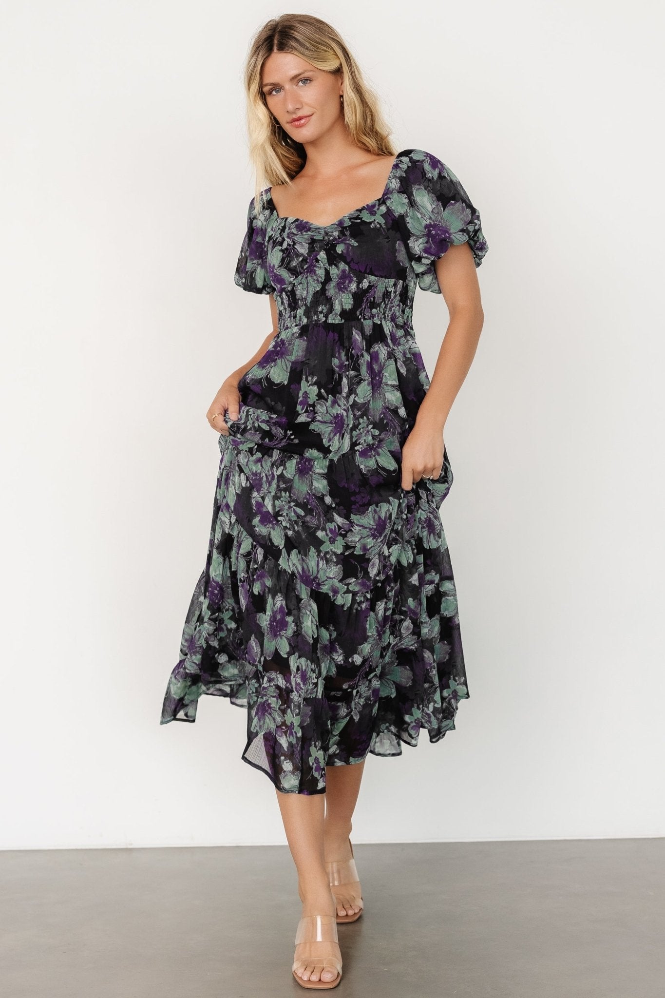 Suzy Maxi Dress | Black + Red Multi | Baltic Born
