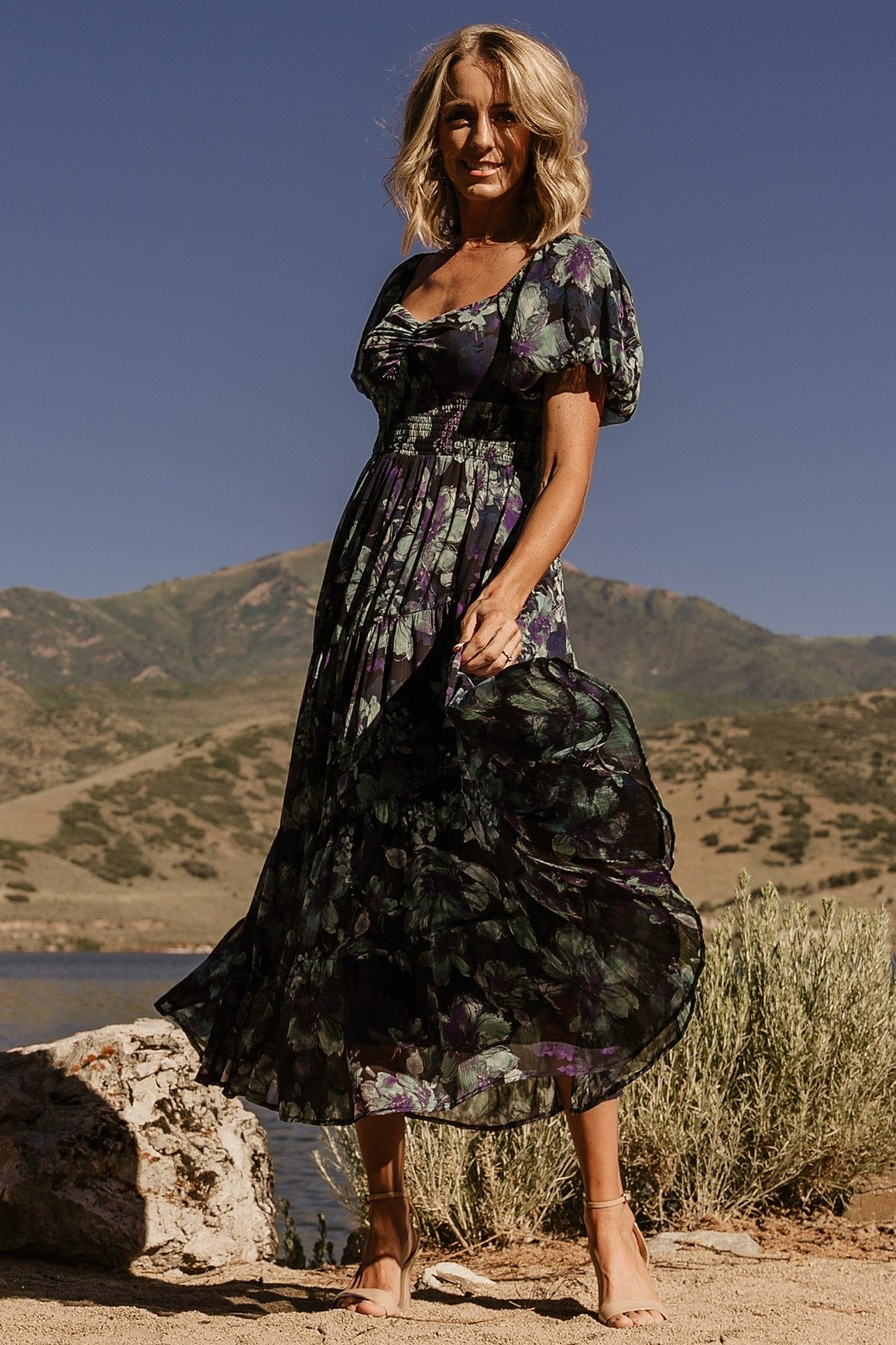 Suzy Maxi Dress | Black + Red Multi | Baltic Born