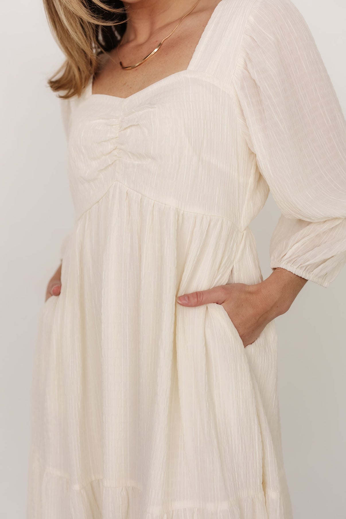 Vaeda Crepe Midi Dress - Sweetheart Neckline | Baltic Born