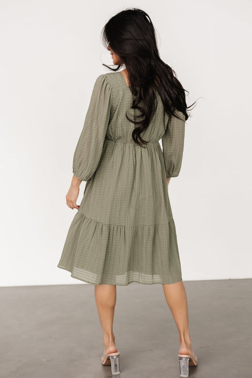 Vaeda Midi Dress | Olive – Baltic Born