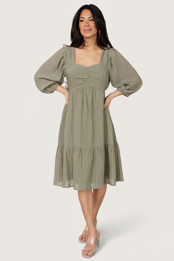 Vaeda Midi Dress | Olive – Baltic Born