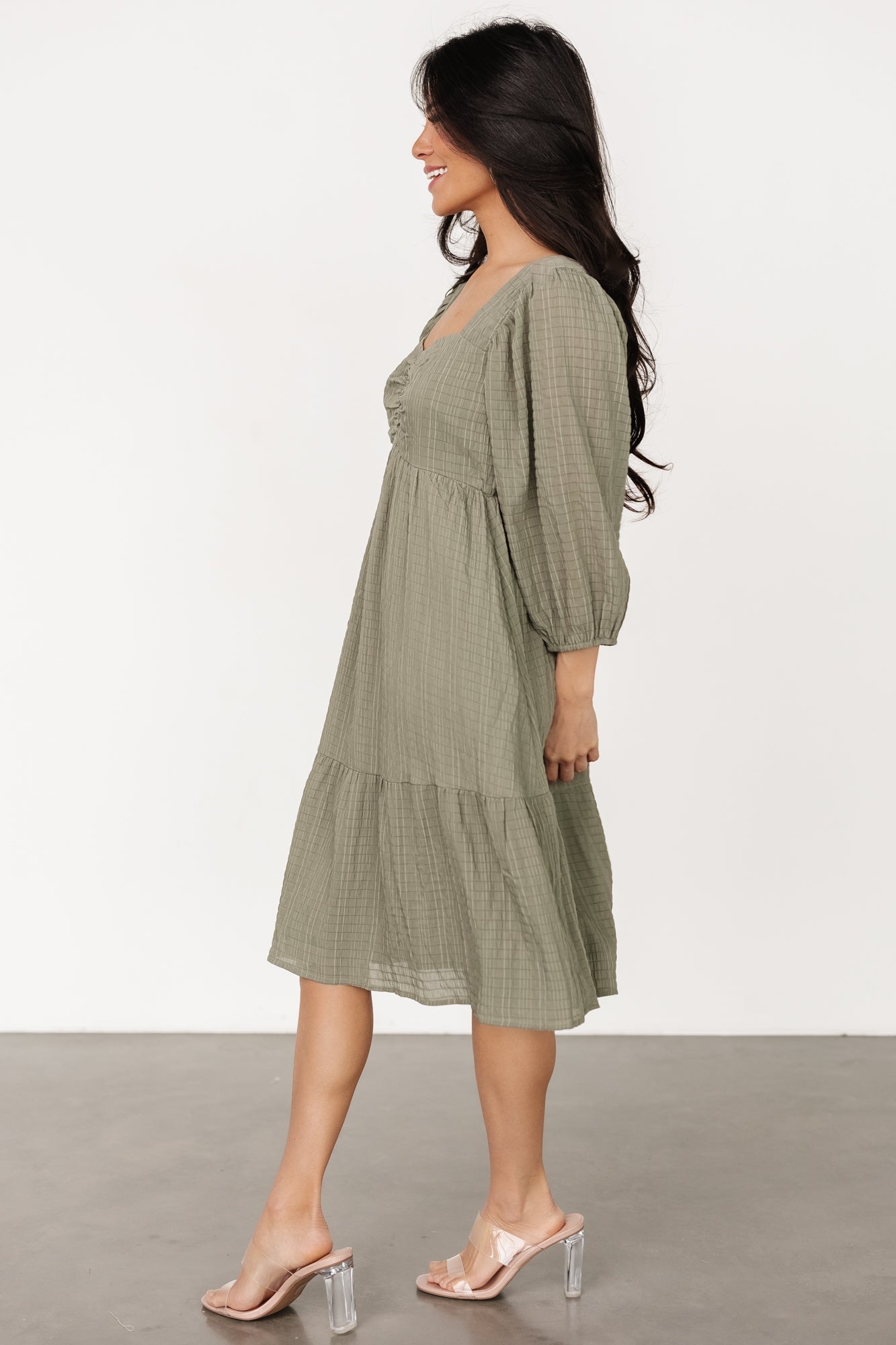 Vaeda Midi Dress | Olive – Baltic Born