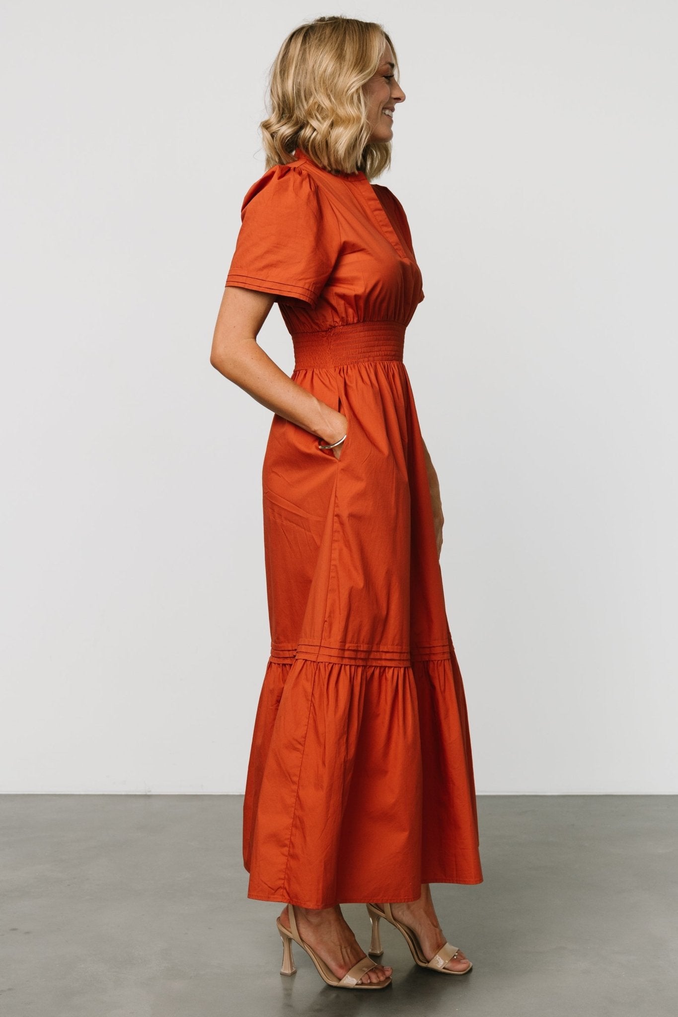 Vera Maxi Dress | Deep Rust – Baltic Born