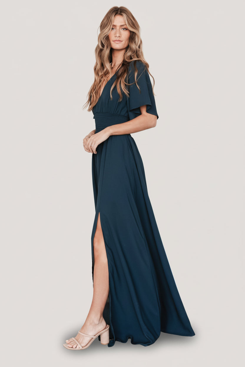 Verona Smocked Maxi Dress | Topaz – Baltic Born