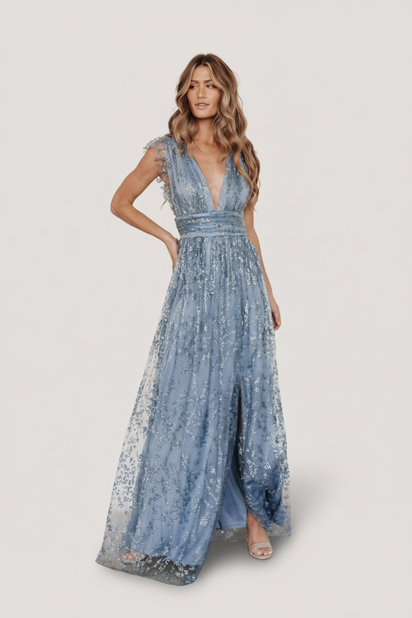 Arlene Shimmer Gown | Winter Blue – Baltic Born