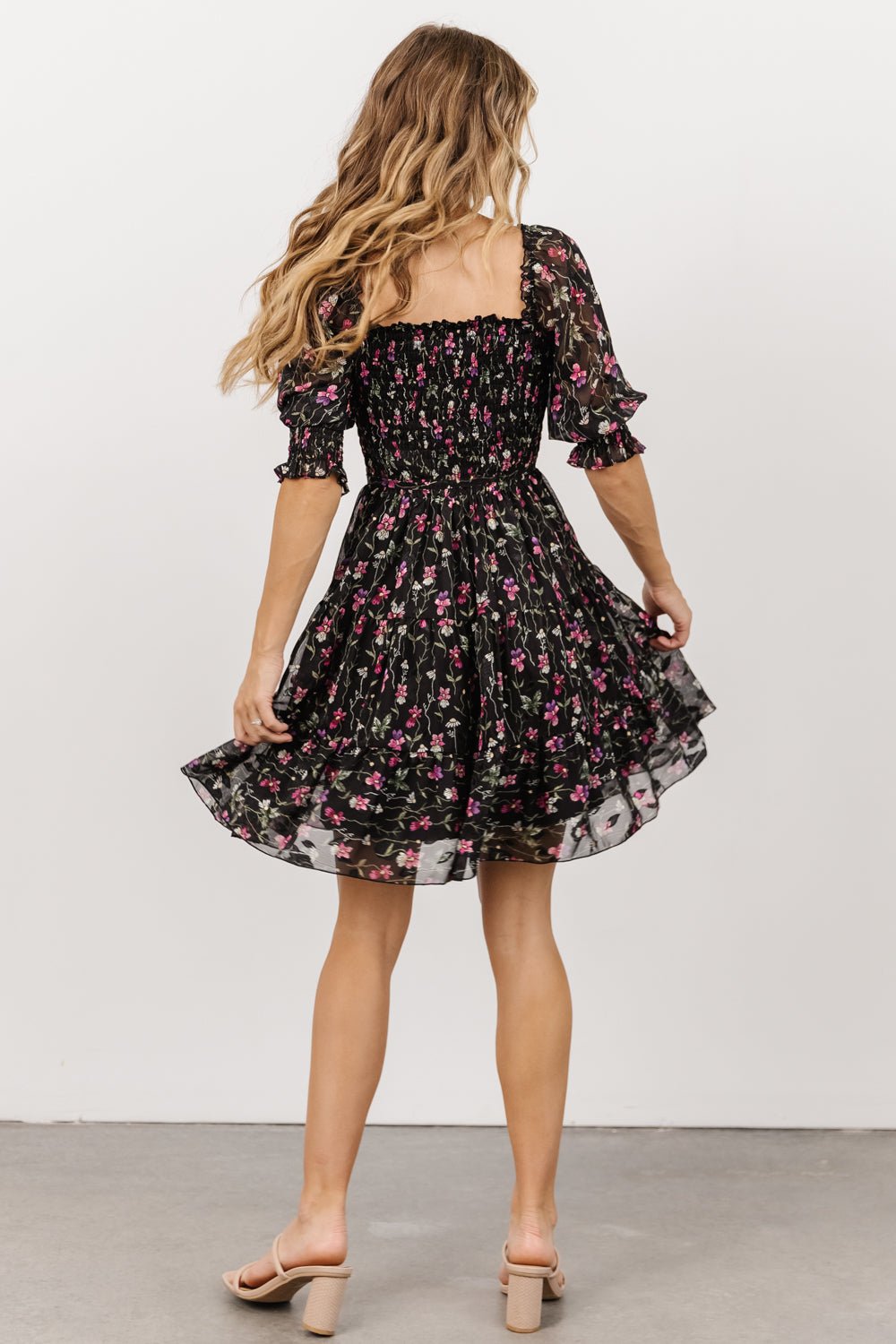 Azlyn Smocked Short Dress | Blue Multi | Baltic Born