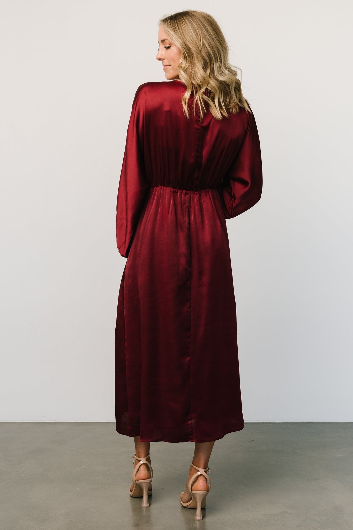 Balta Satin Midi Dress | Champagne | Baltic Born