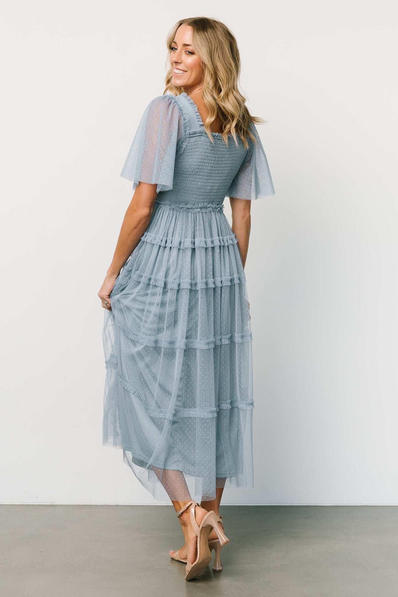 Bexley Tulle Dress | Dusty Blue | Baltic Born