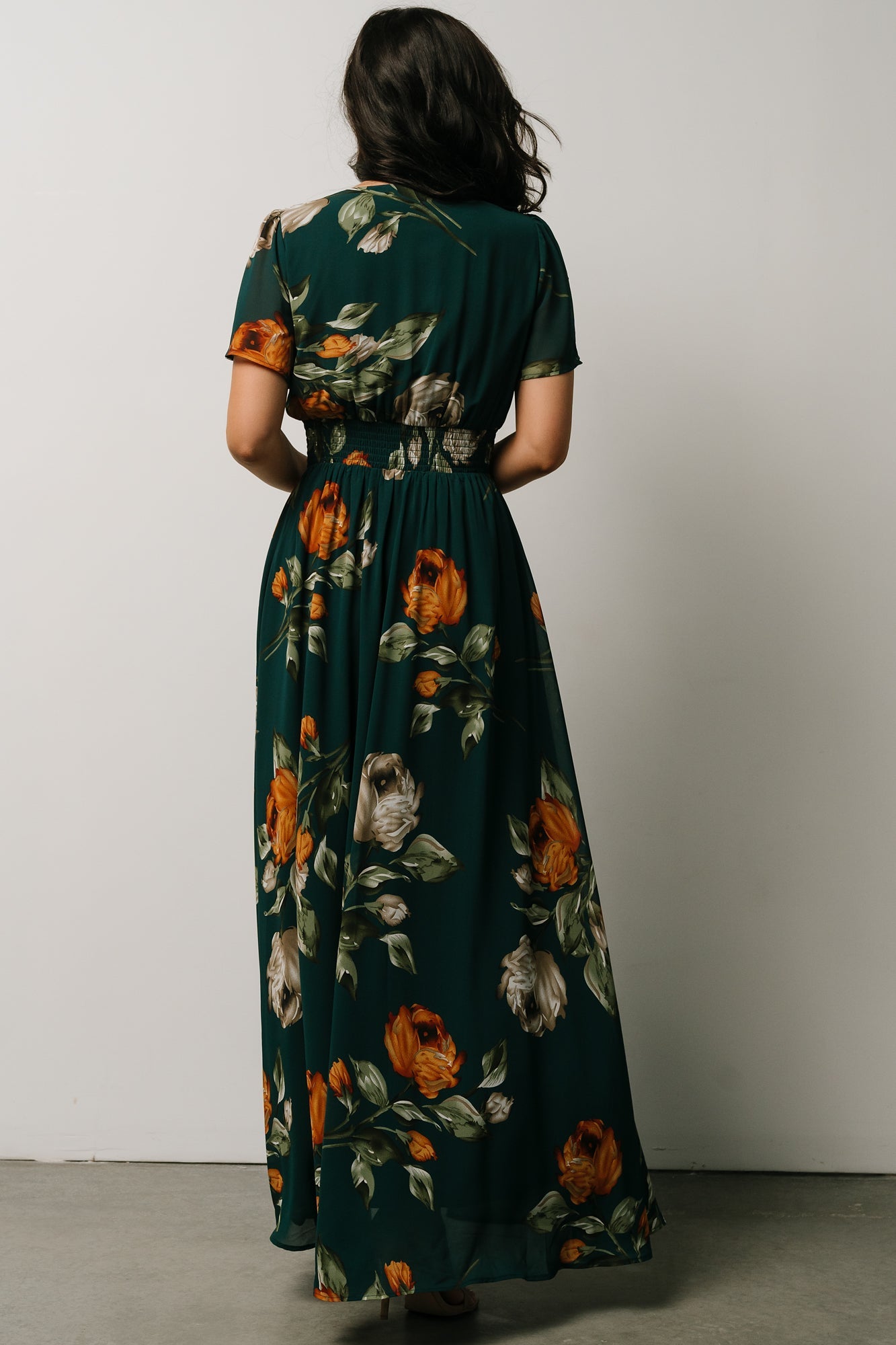Birdie Maxi Dress | White + Sage Floral | Baltic Born