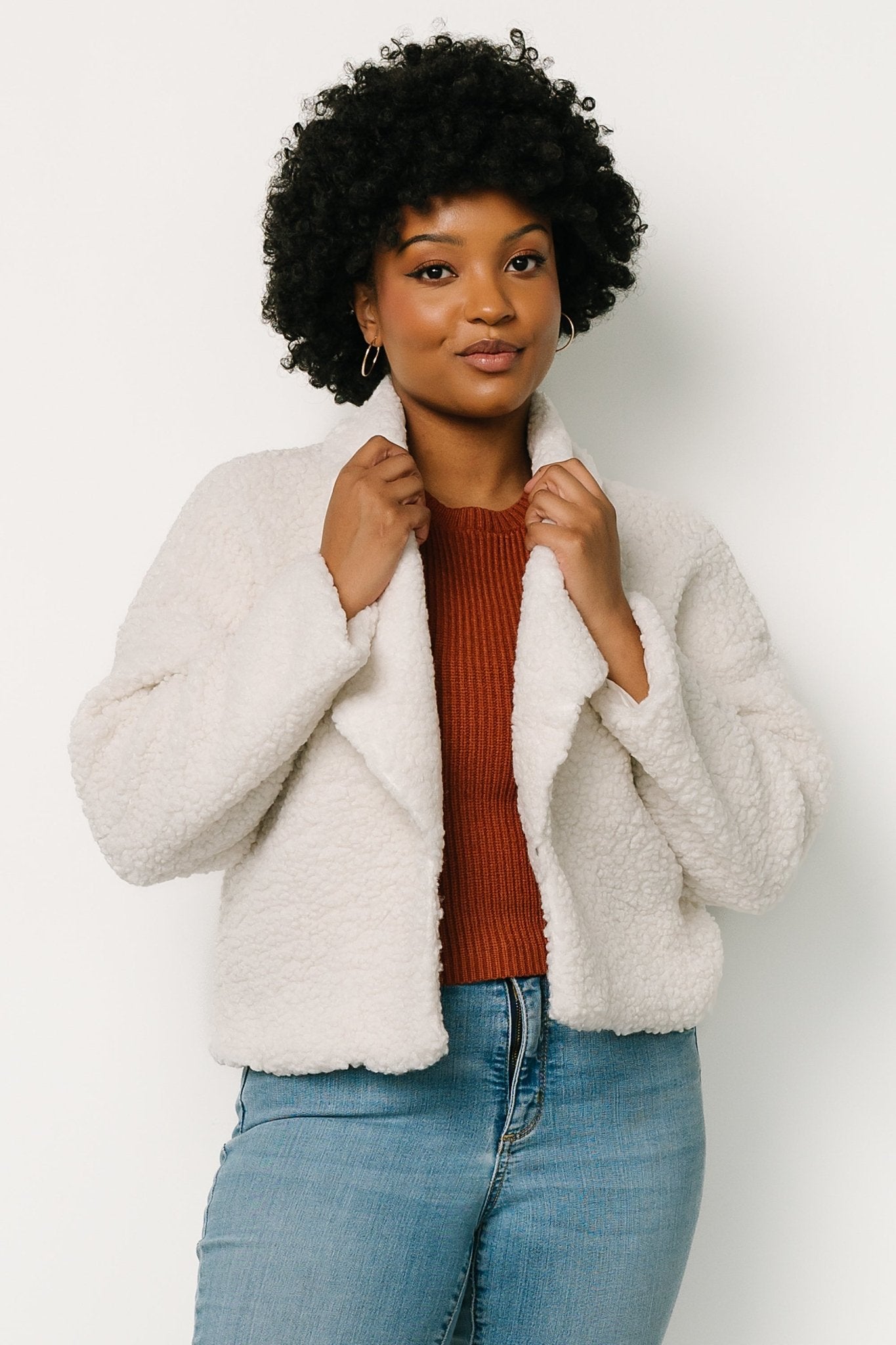 Crest Sherpa Jacket | Off White | Baltic Born