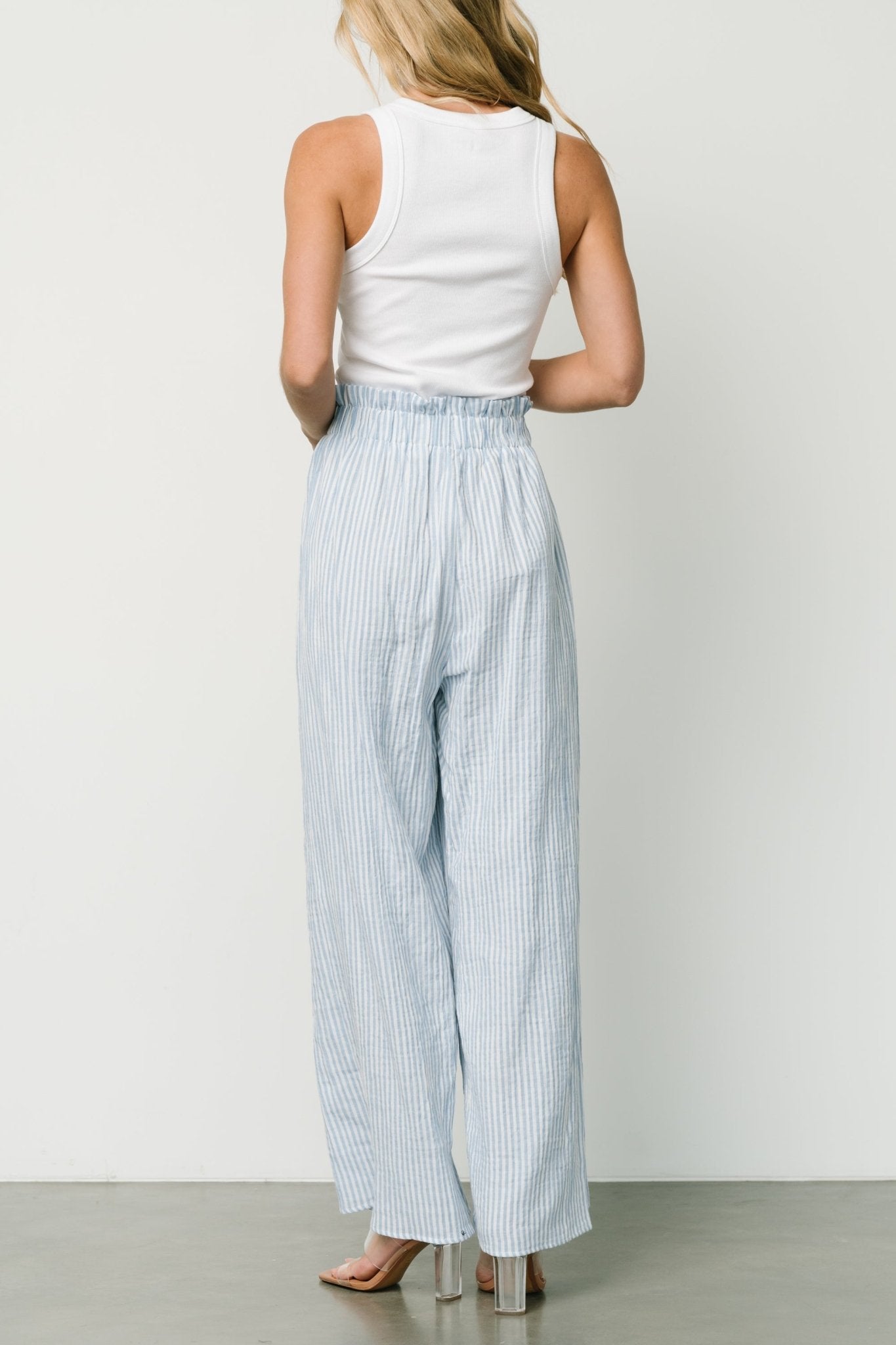 Delphi Wide Leg Pants | Blue Stripe | Baltic Born