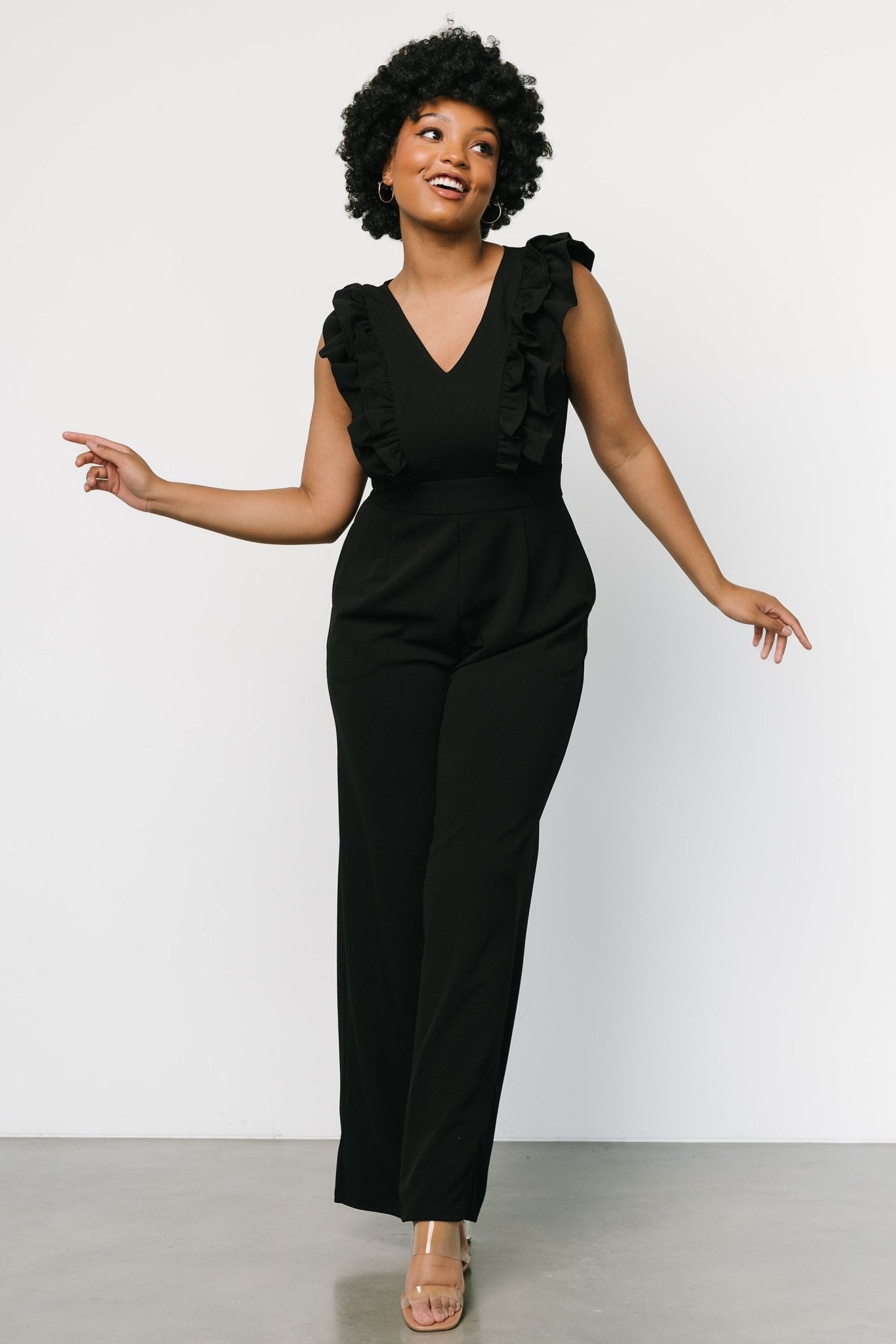 Descanso Ruffle Jumpsuit | Dark Green | Baltic Born