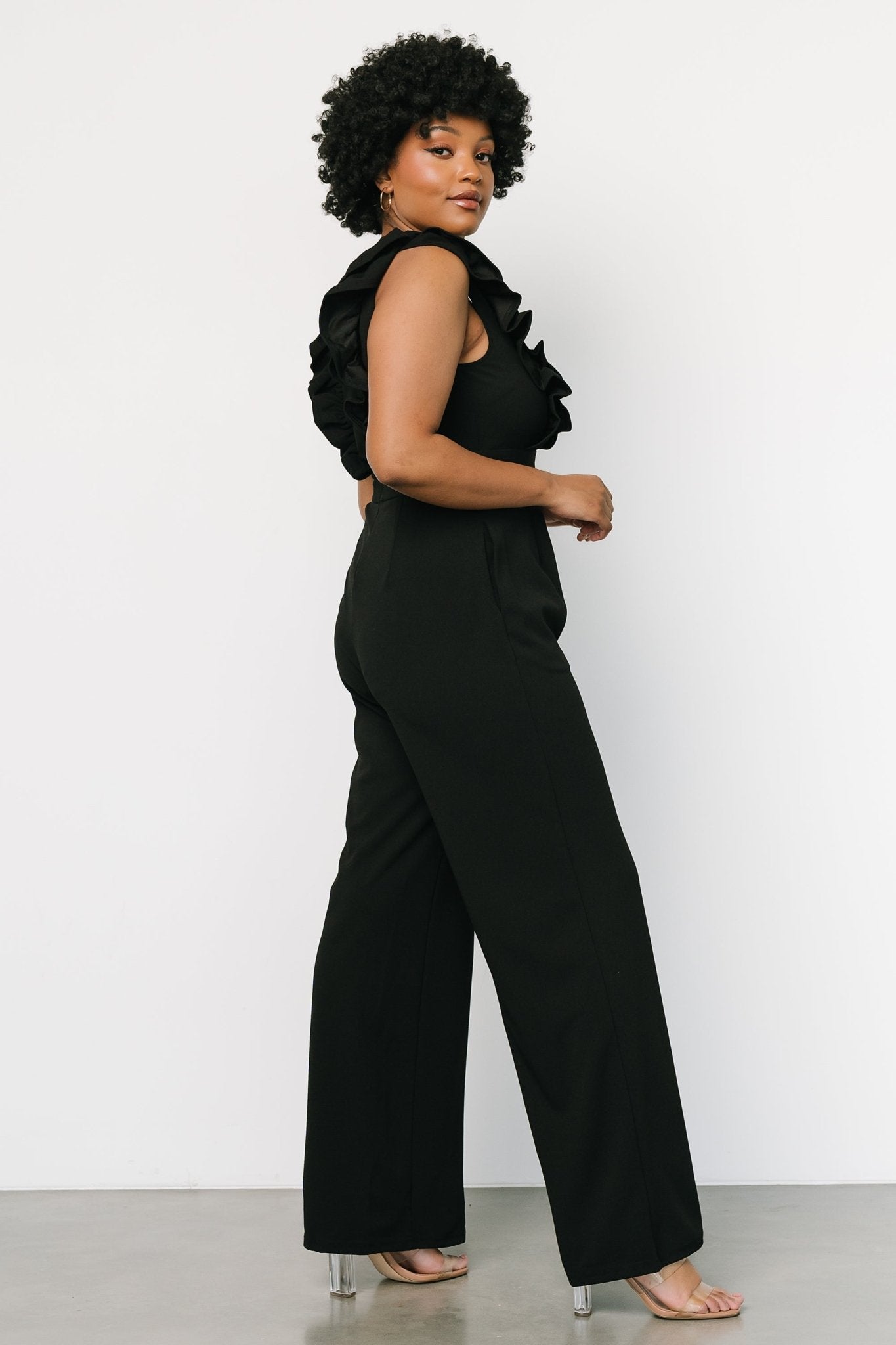 Descanso Ruffle Jumpsuit | Dark Green | Baltic Born