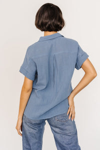 Hammond Short Sleeve Top | Slate Blue | Baltic Born