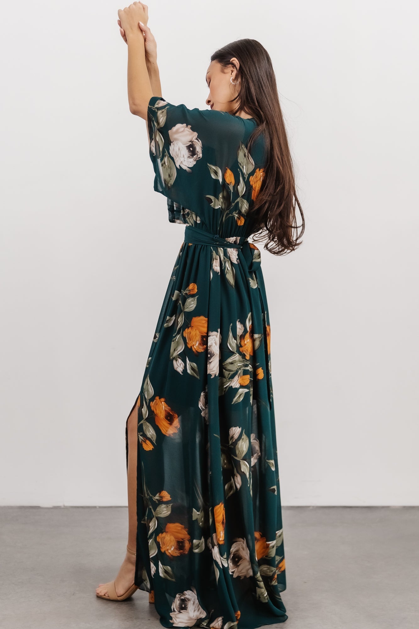 Kia Kimono Maxi Dress | Deep Topaz Floral | Baltic Born