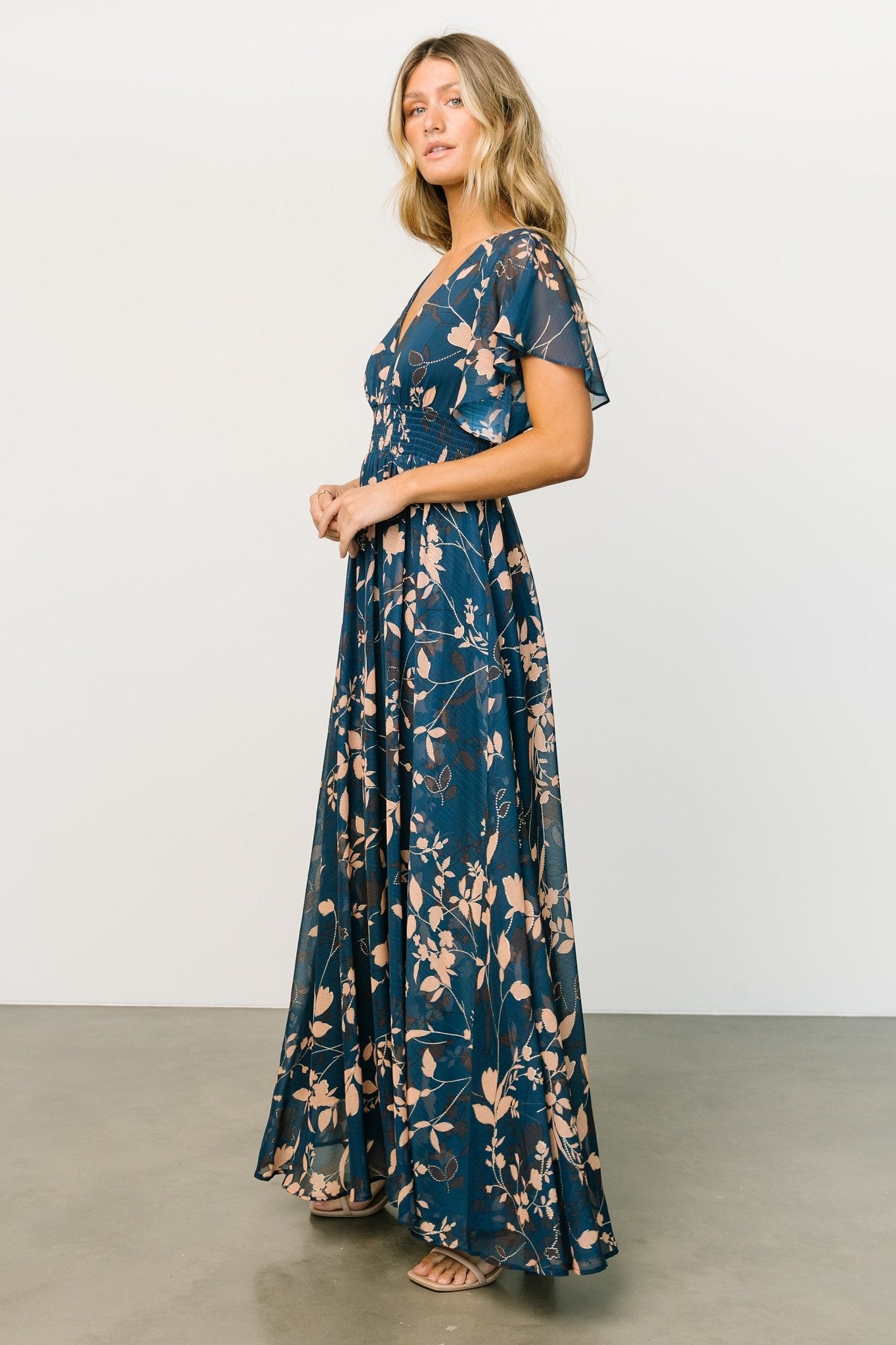 Lynlee Metallic Maxi Dress | Topaz – Baltic Born