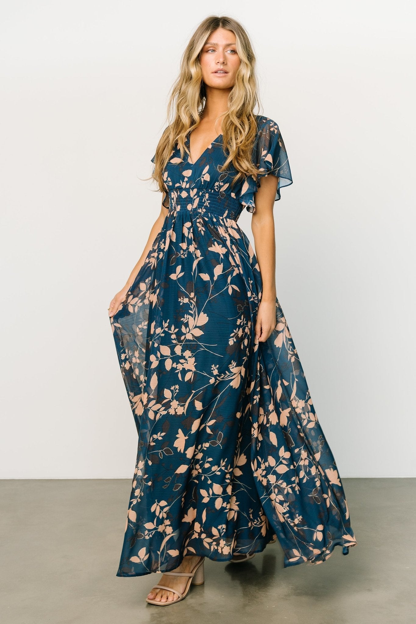 Lynlee Metallic Maxi Dress | Topaz – Baltic Born