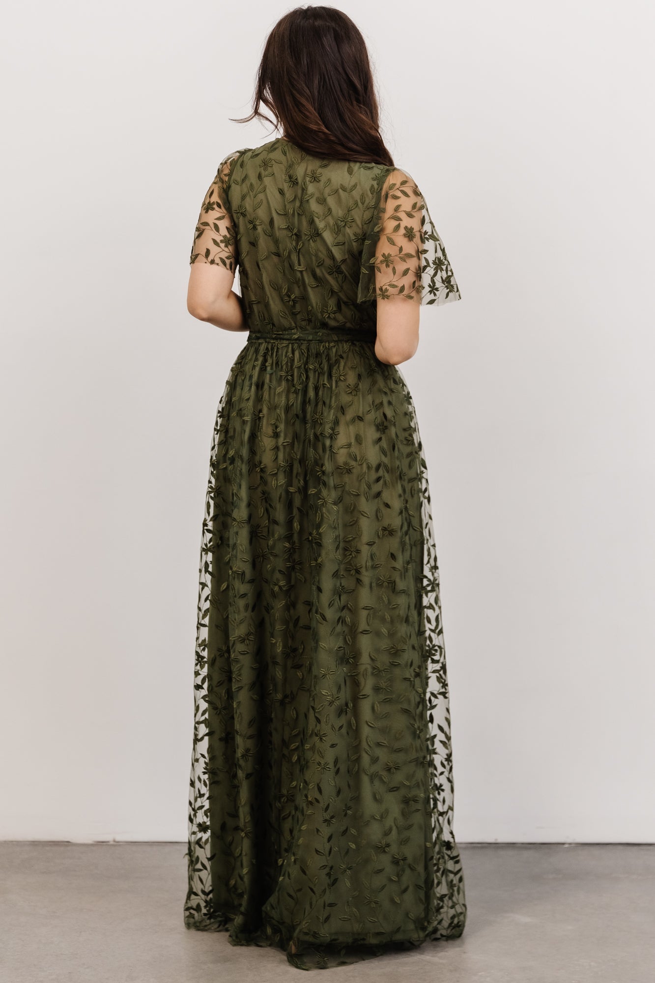 Marseille Embossed Maxi Dress | Olive – Baltic Born