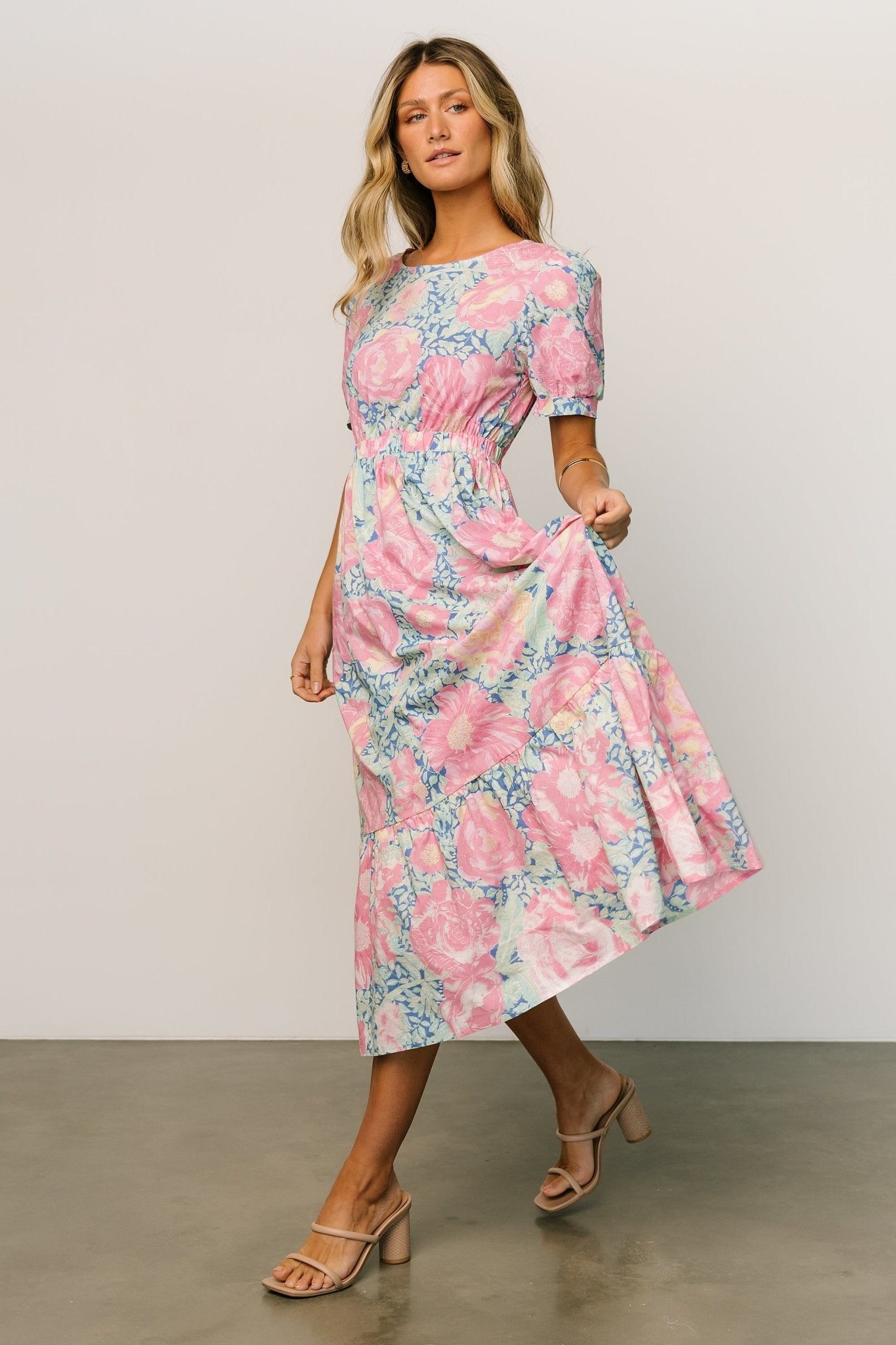 Myers Dress | Blue + Pink Floral | Baltic Born