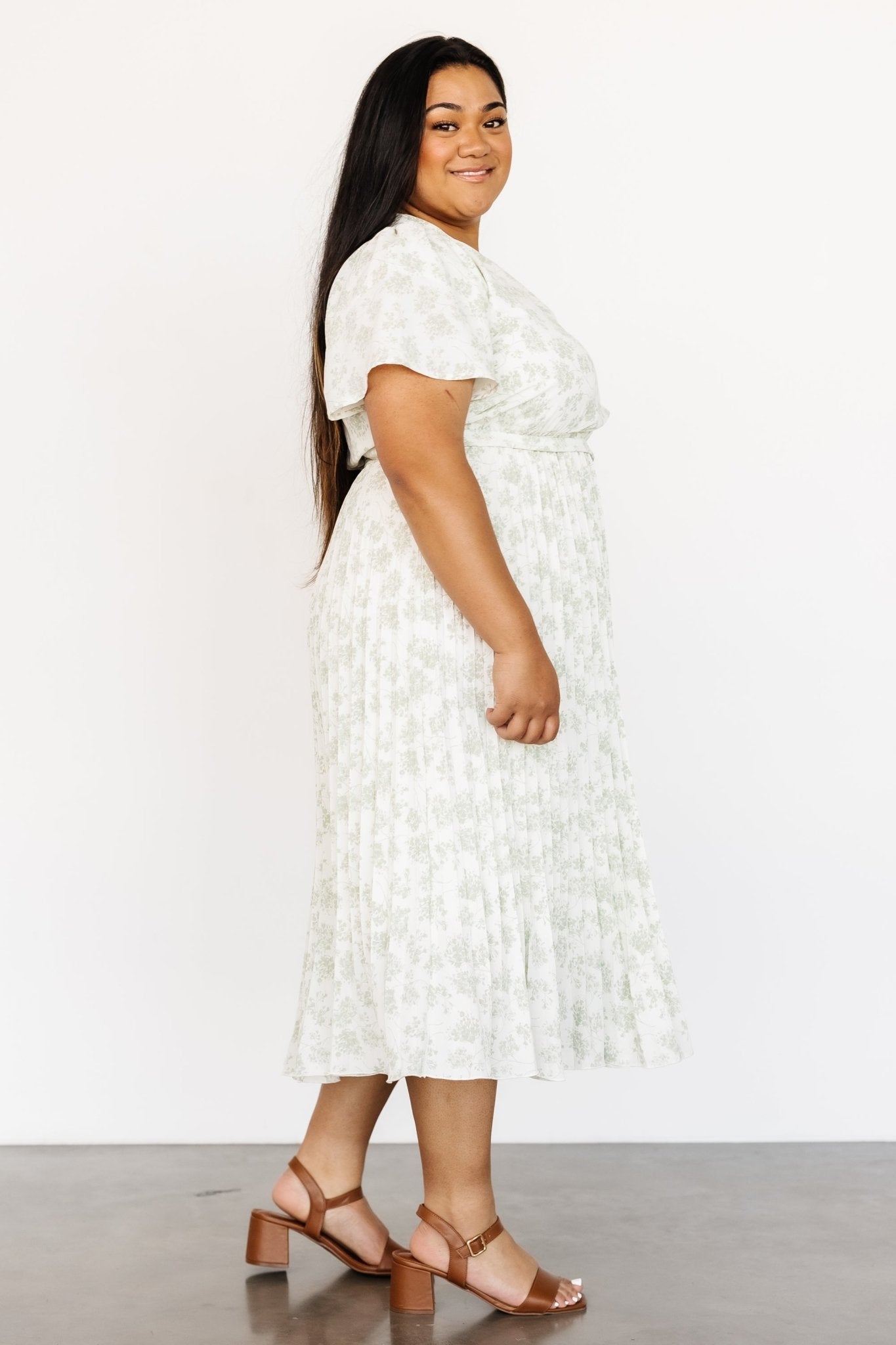 Prim Pleated Dress | Black Print | Baltic Born