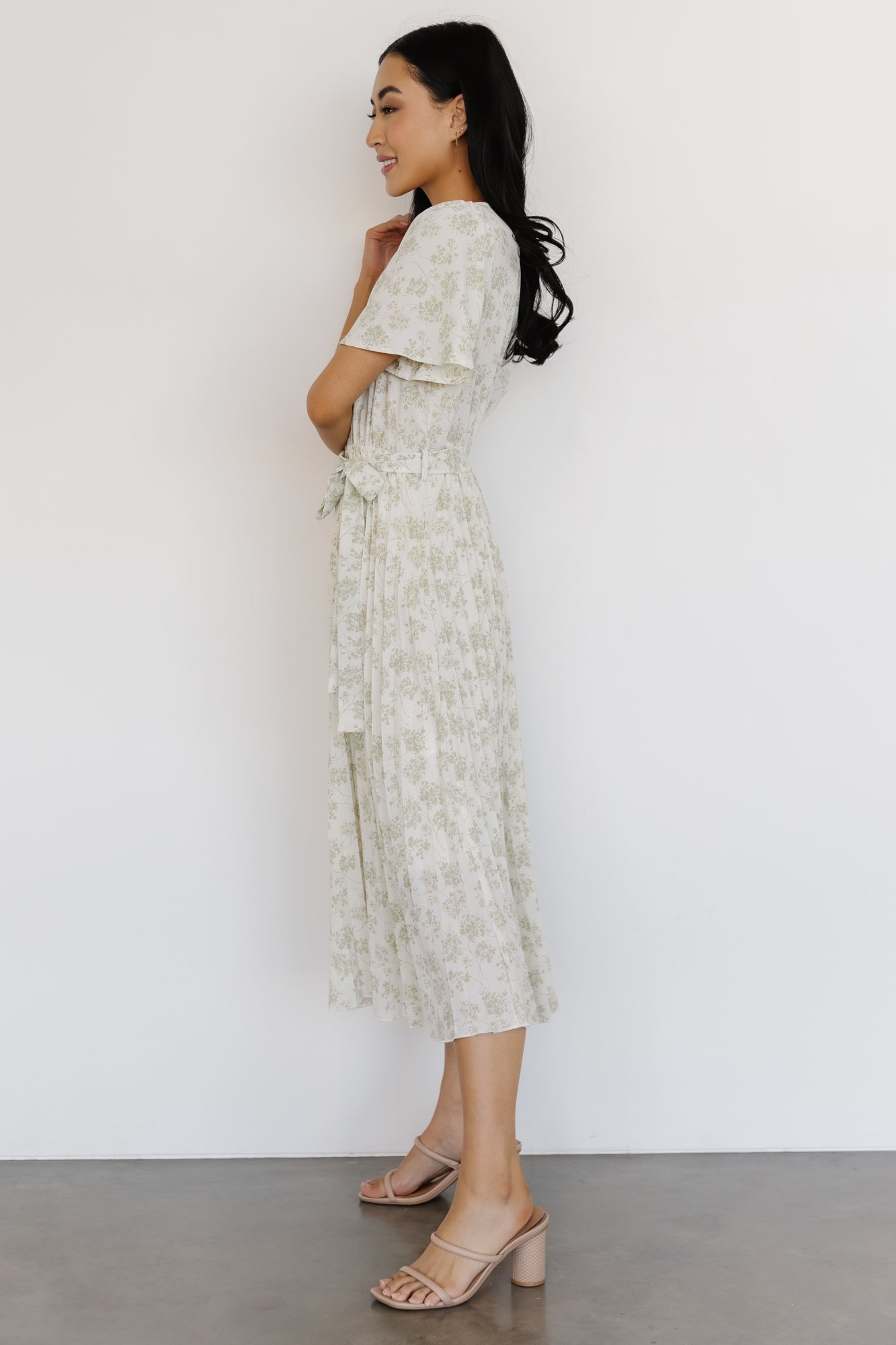 Prim Pleated Dress | Black Print | Baltic Born