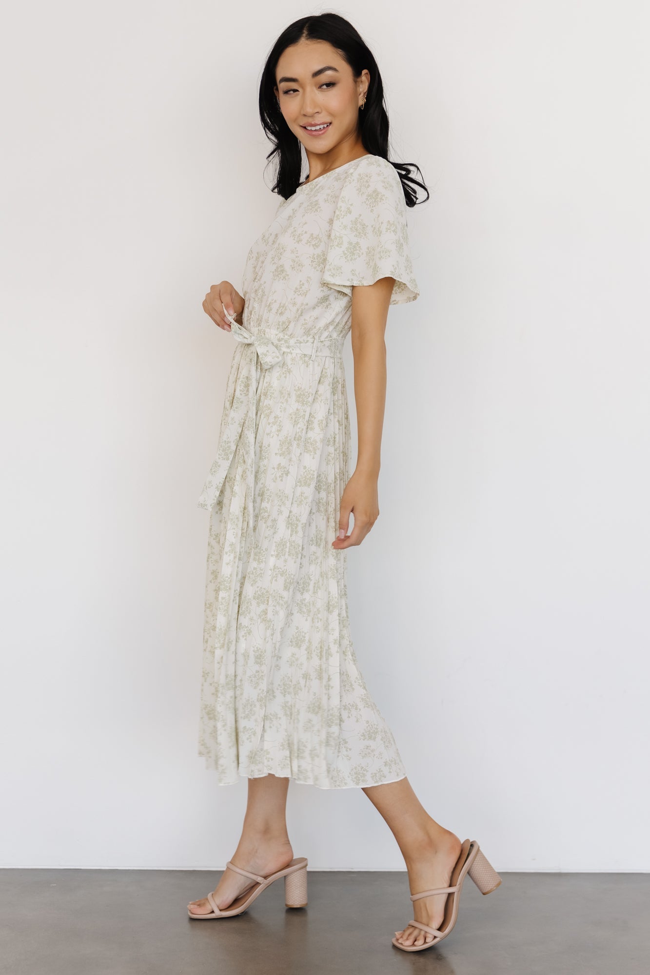 Prim Pleated Dress | Black Print | Baltic Born