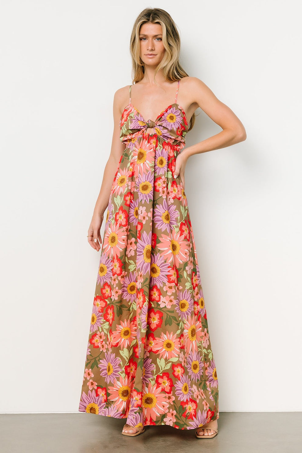 Rosalee Floral Maxi Dress, Sweetheart Neckline | Baltic Born