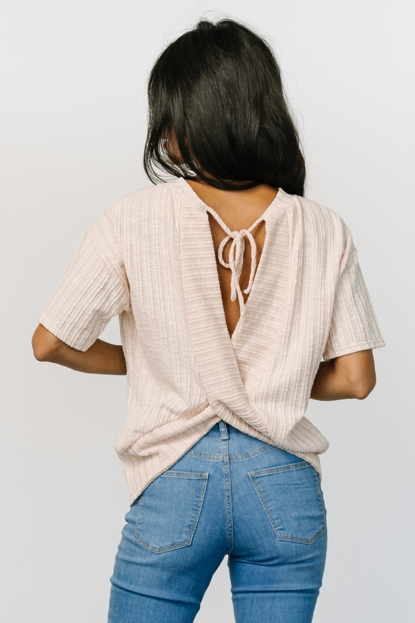 Roxi Open Back Tie Top | Natural | Baltic Born