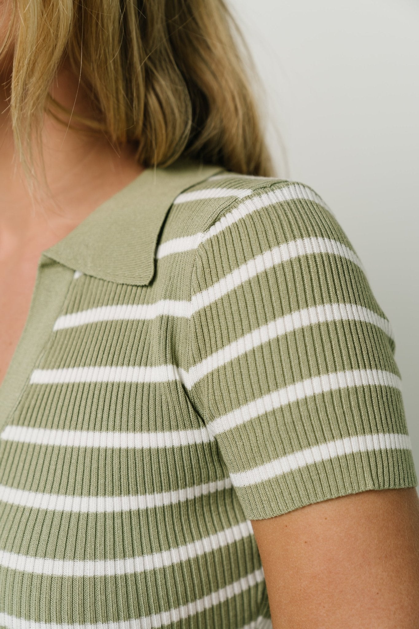 Ryan Ribbed Knit Top | Olive Stripe | Baltic Born