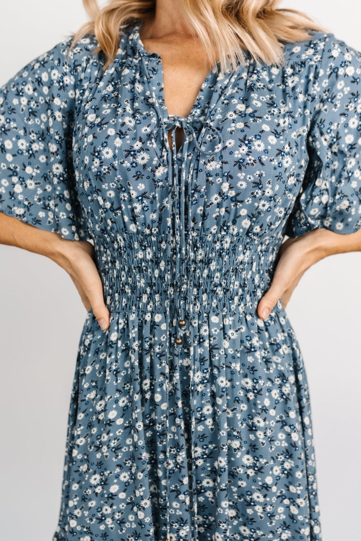 Spell Boho Midi Dress | Blue Floral – Baltic Born