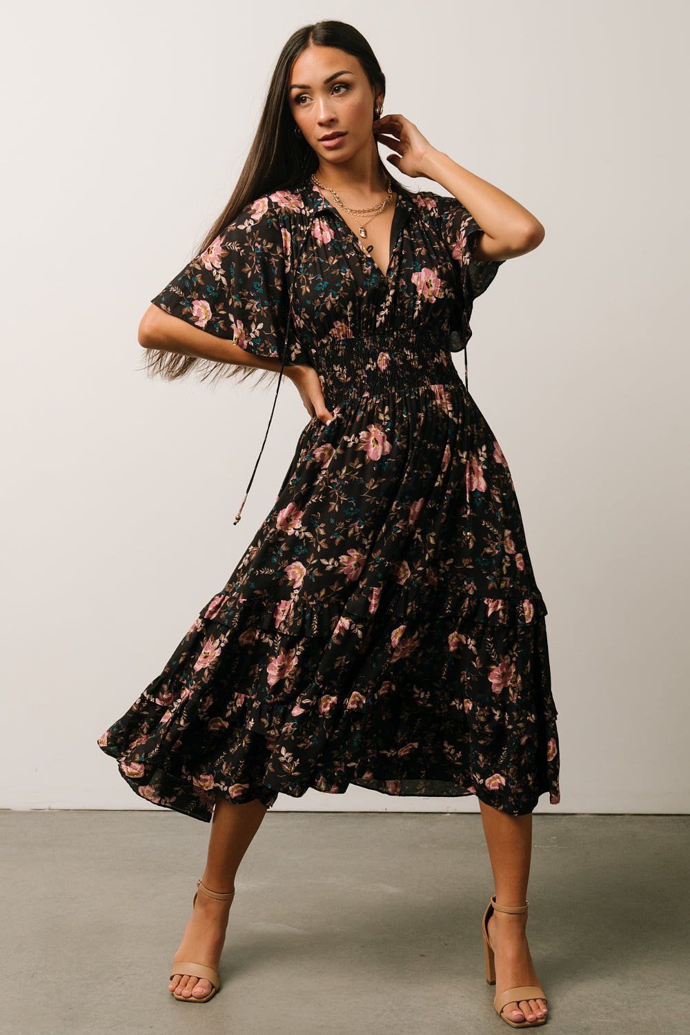 Spell Boho Midi Dress | Midnight Garden | Baltic Born
