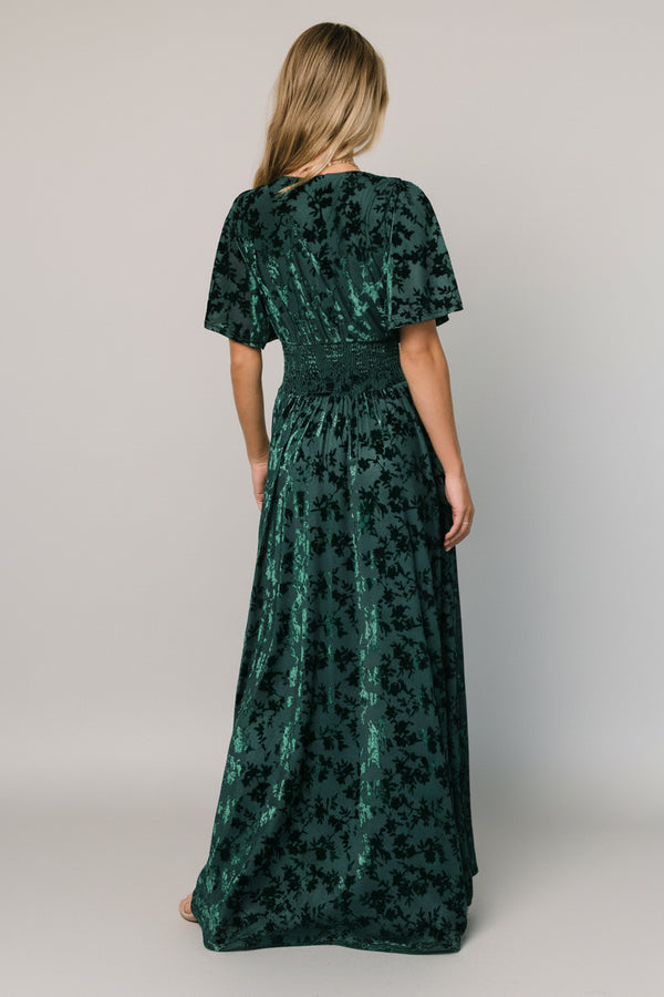 Veronica Velvet Maxi Dress | Green – Baltic Born